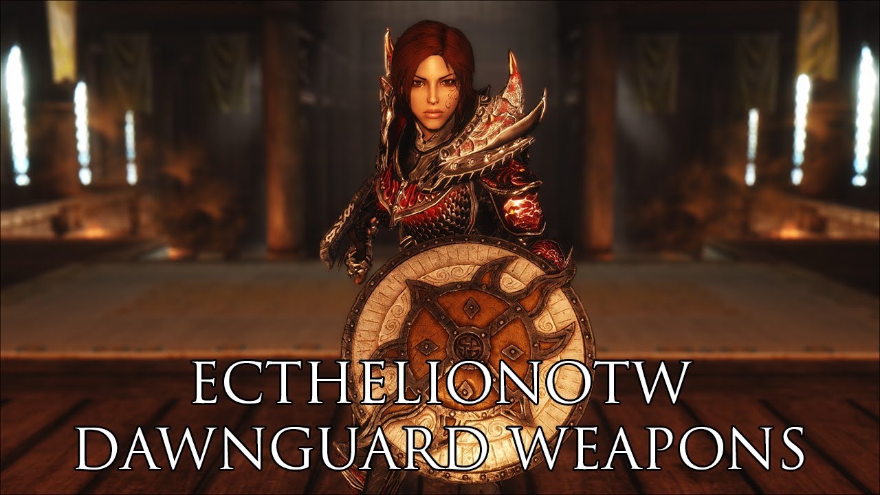 TES V - Skyrim Mods: EcthelionOtW Dawnguard Weapons - YouTube
