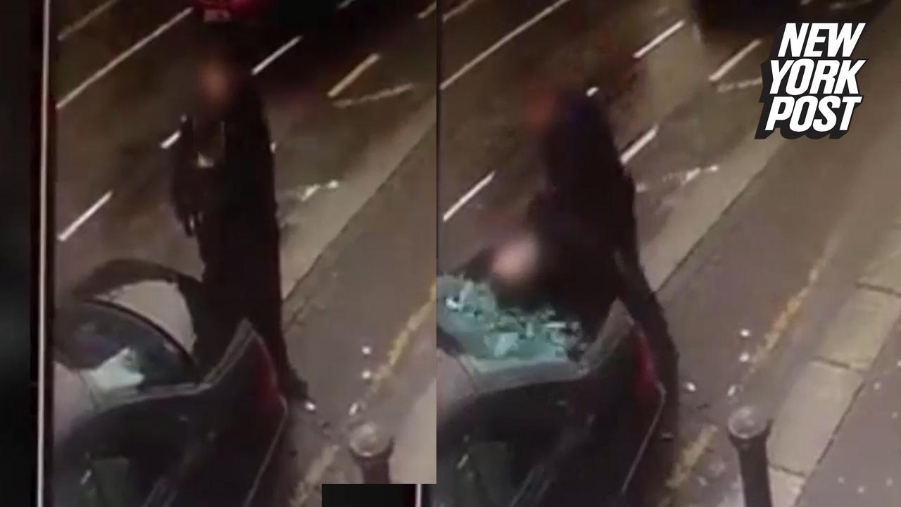 Officer smashes suspect's head through car windshield - YouTube