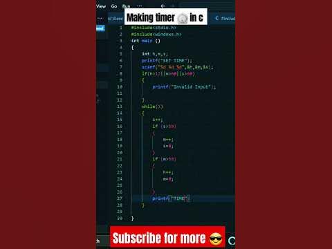 Making Simple clock ⏰️ in c programming. #coding #codingcraze #trending #viral #shorts - YouTube