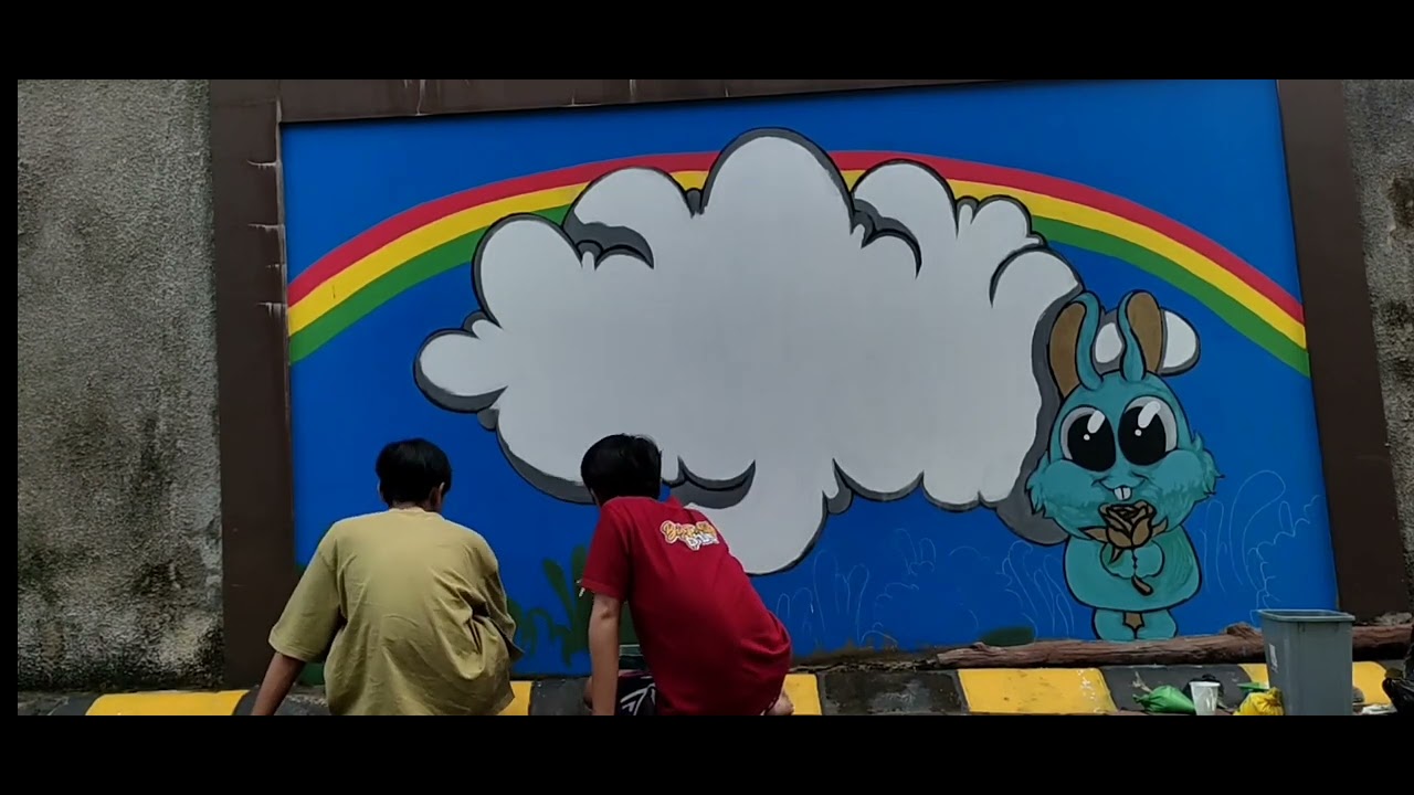 Dekorasi Sekolah TK, speed drawing mural di sekolah tk selamat ...