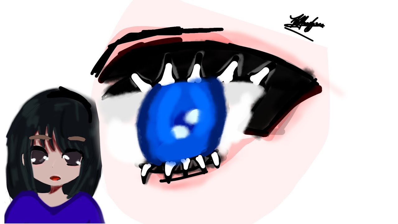 how i make a anime eye - YouTube