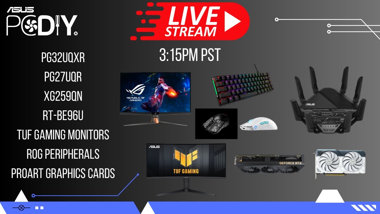 PCDIY show #99 -New ROG & TUF GAMING monitors, WiFi 7 router, ProArt graphics cards Q&A and more ...