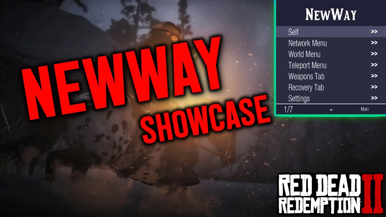 NEWWAY MOD MENU SHOWCASE | RDR ONLINE - YouTube