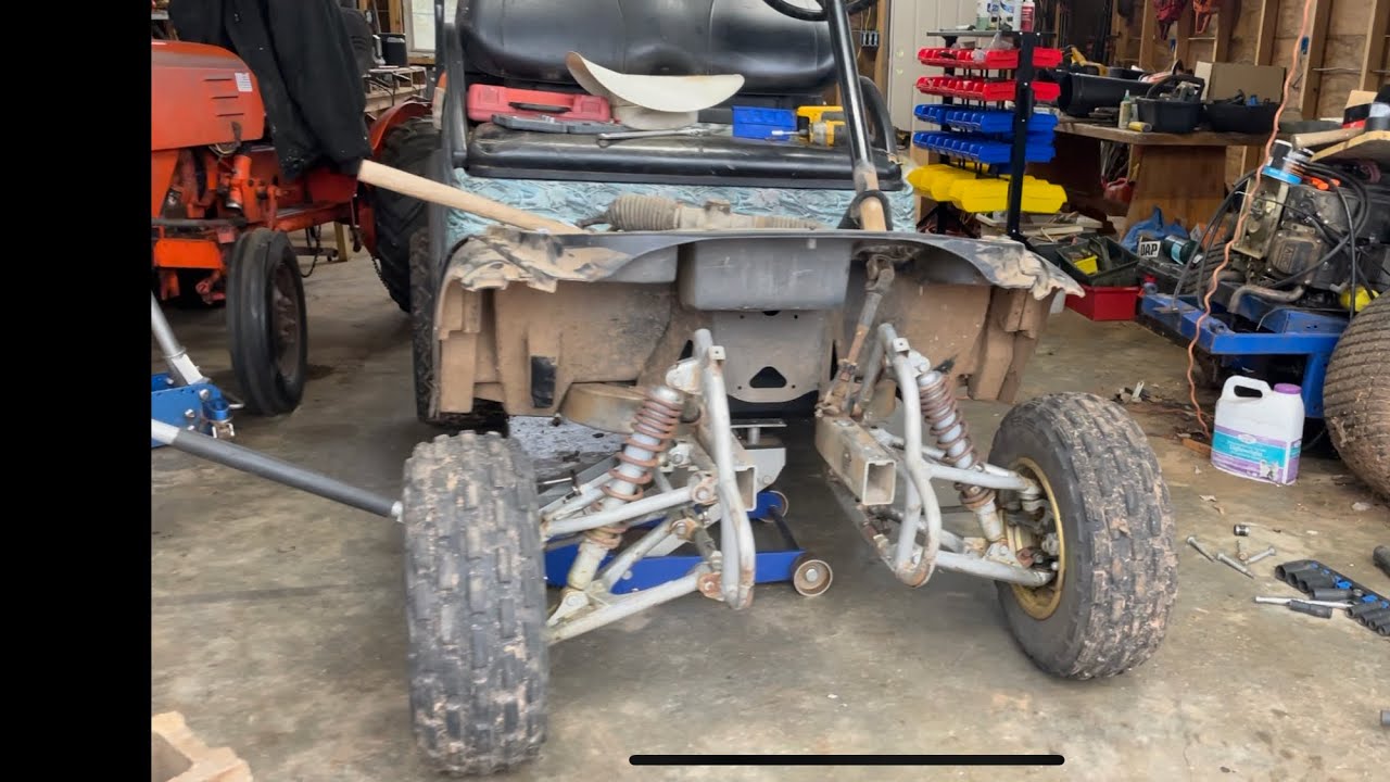 ATV Suspension Upgrade on Golf Cart Part 1 - YouTube