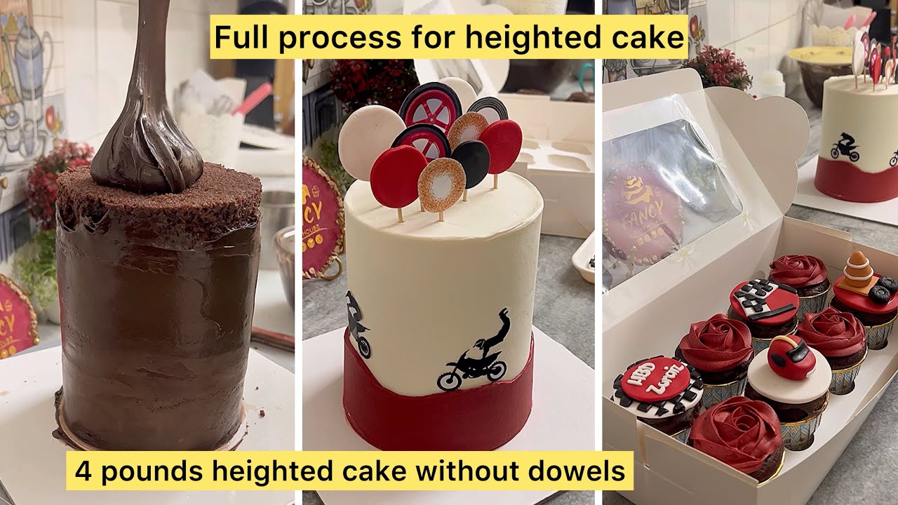 4 pounds cake without dowels | filling with truffle | full process # ...