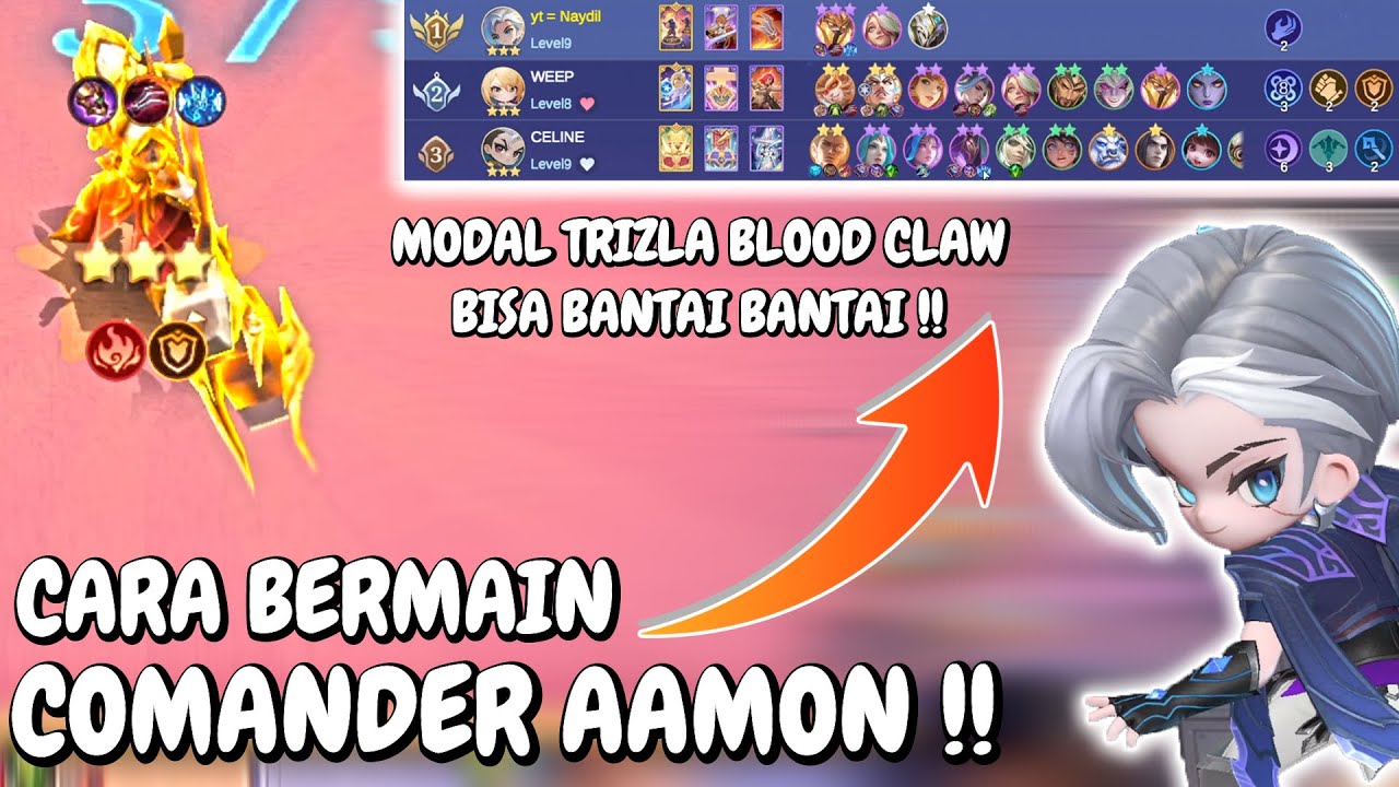 CARA BERMAIN COMANDER AAMON !! COMBO TERKUAT MCGG !! MAGIC CHESS GOGO ...