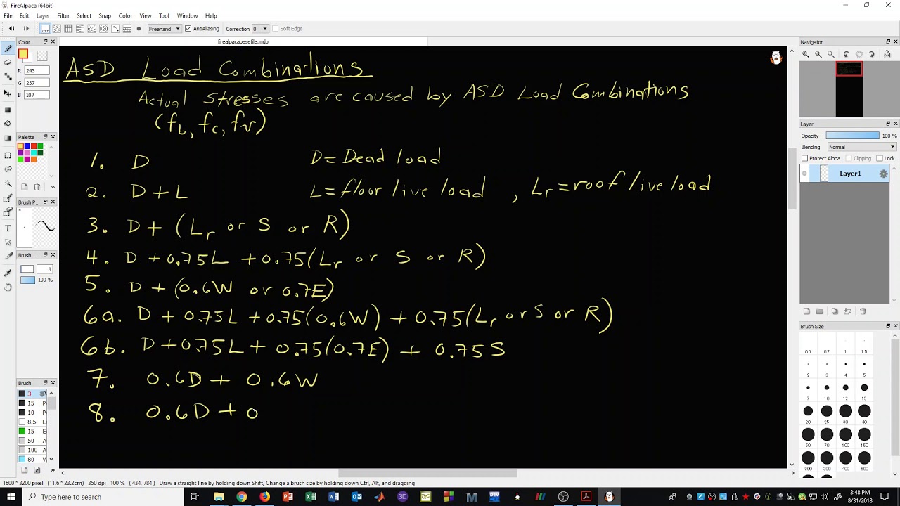 V3 ASD Load Combinations - YouTube