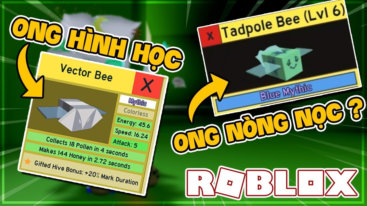 SẼ XUẤT HIỆN ONG HÌNH HỌC VECTOR BEE VÀ ONG NÒNG NỌC TADPOLE BEE TRONG ...