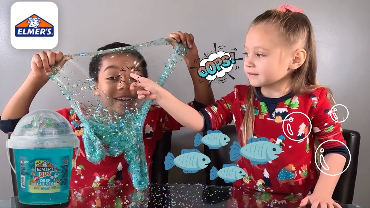 Elmer's Gue Deep Gue Sea 🐠🌊| Fish, Whale 🐳, Jems, Premade Slime Bucket ...