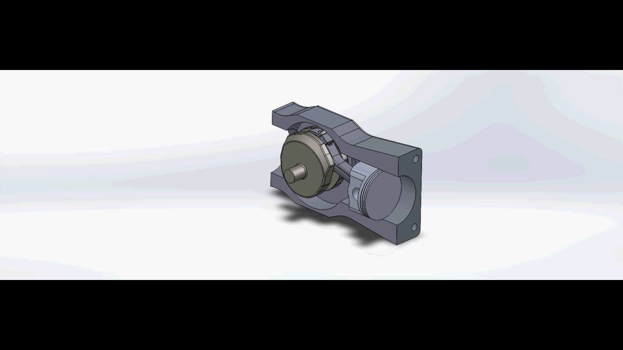 Internal Combustion Engine CAD animation - YouTube