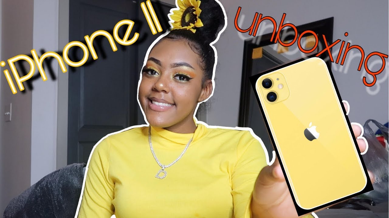 Yellow iPhone 11 Unboxing + Set up | itsDarriJai - YouTube
