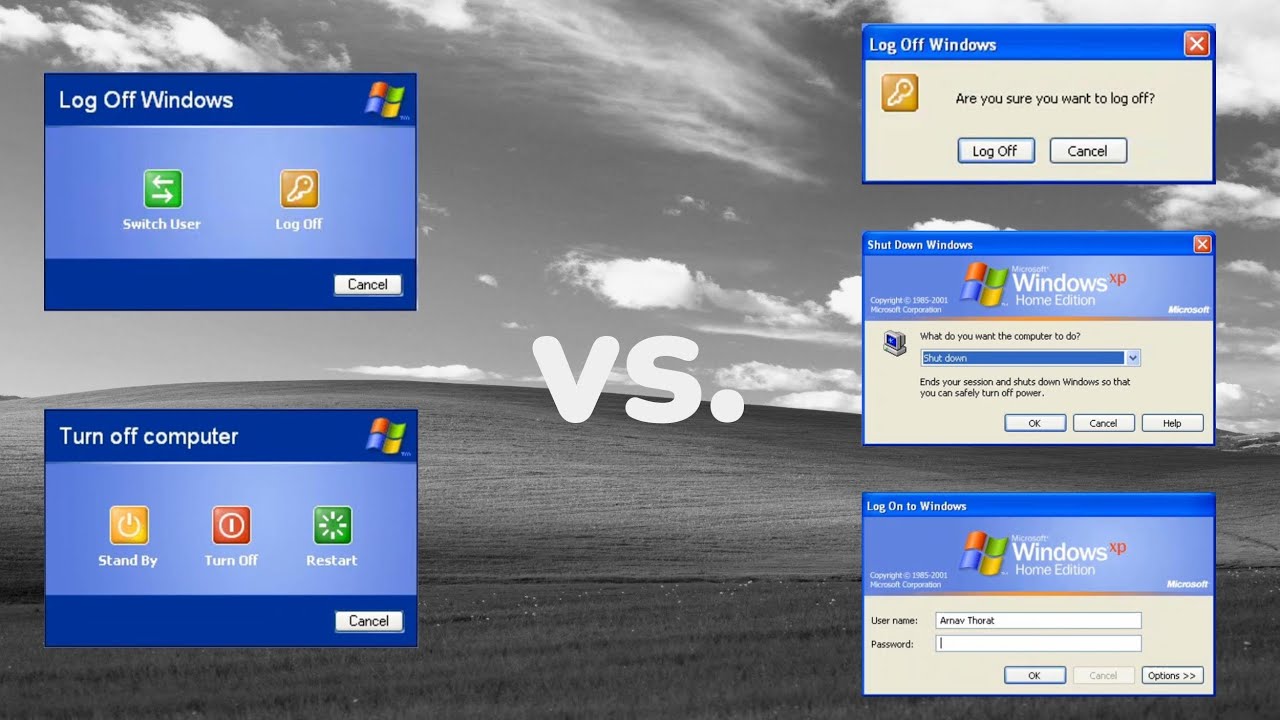 Windows XP Normal vs. Classic Welcome Screens! - YouTube