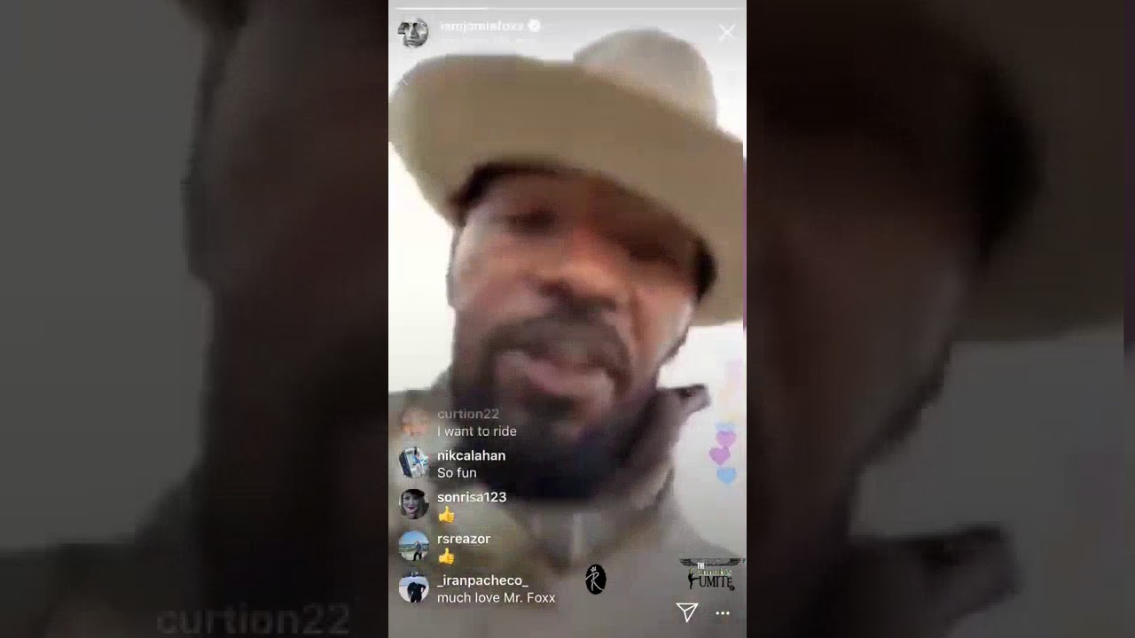 Jamie Foxx On instagram live Riding His Horse At His Beautiful Texas ...