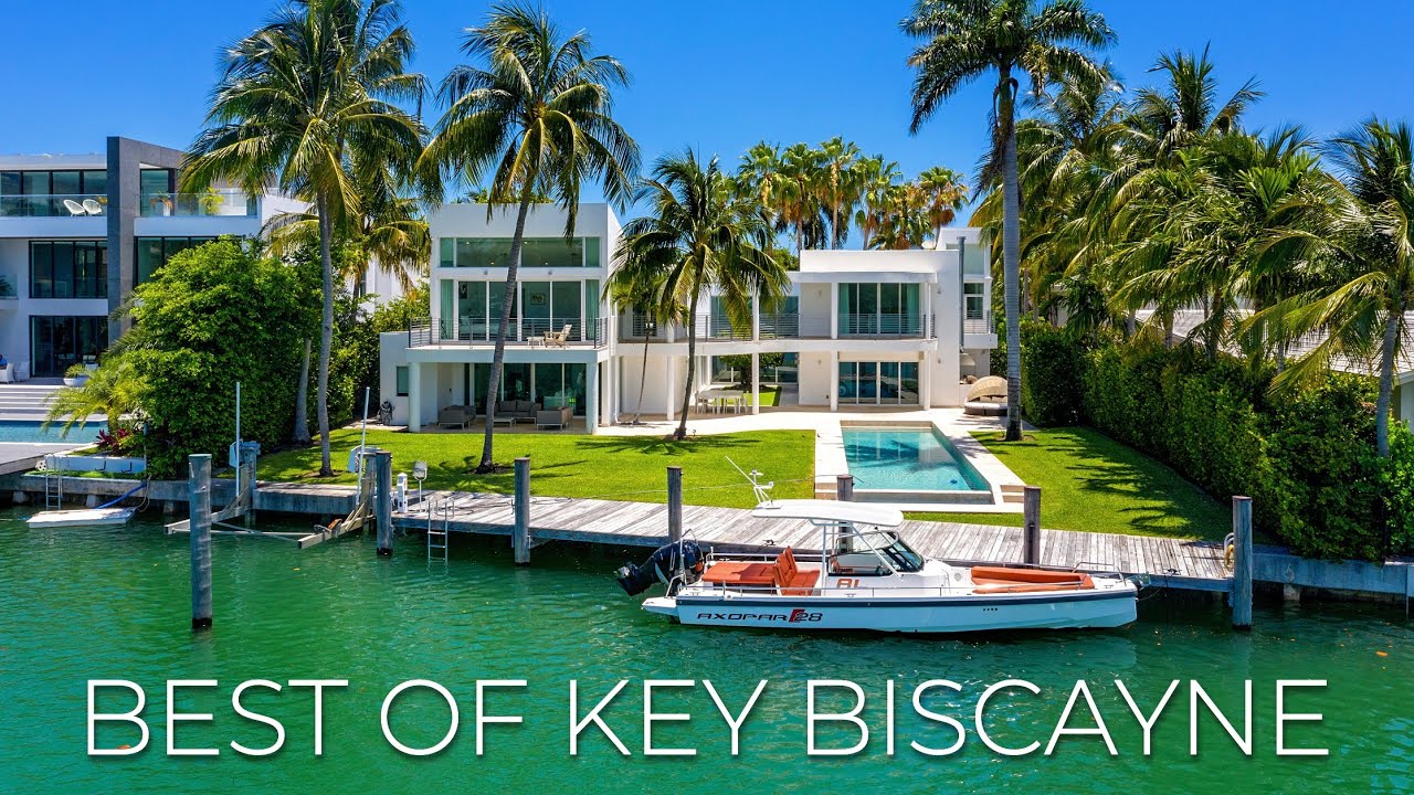 Tour 7 STUNNING HOMES of KEY BISCAYNE - YouTube