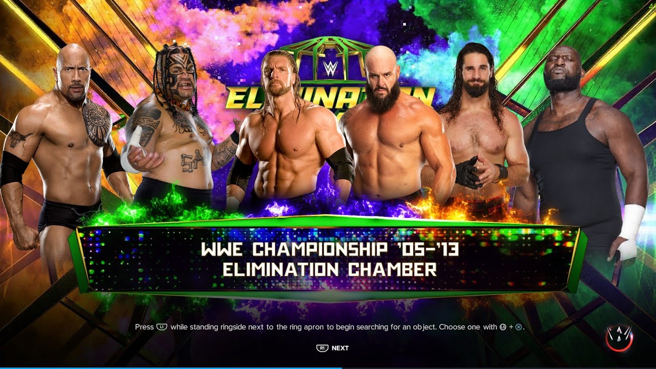 WWE 2K23 Elimination Chamber Match - The Rock VS. Umaga VS. HHH VS ...