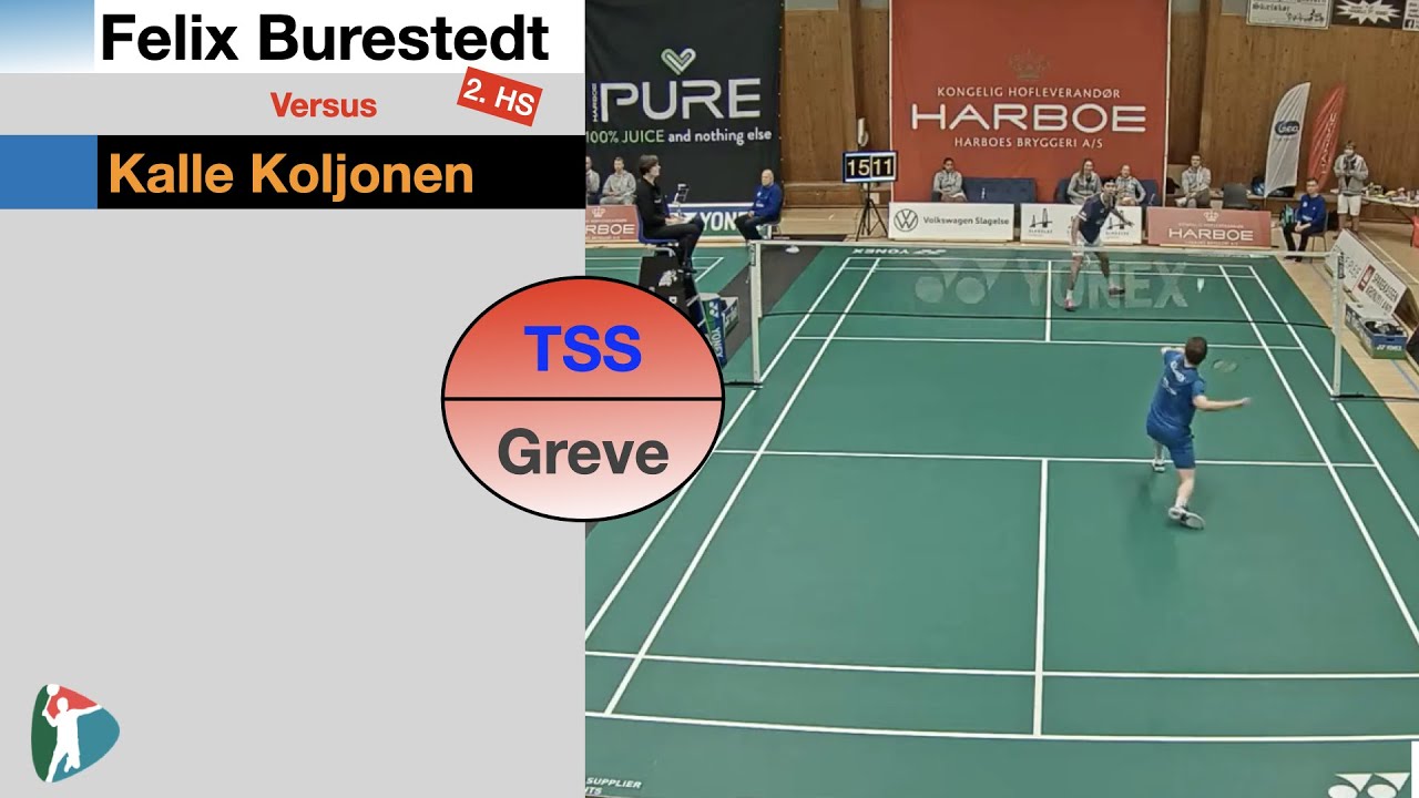 Badminton HS | Felix Burestedt - Kalle Koljonen | Ligaen | TSS - Greve ...