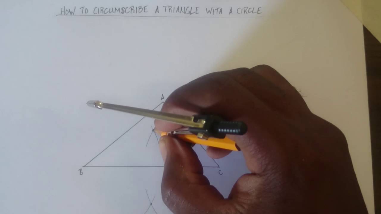 How To Circumscribe A Triangle With A Circle - YouTube