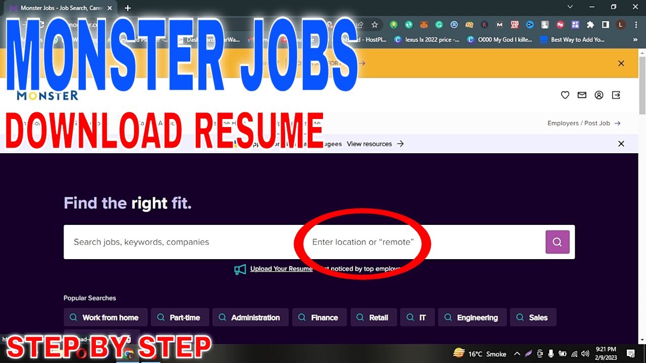Monster Resume