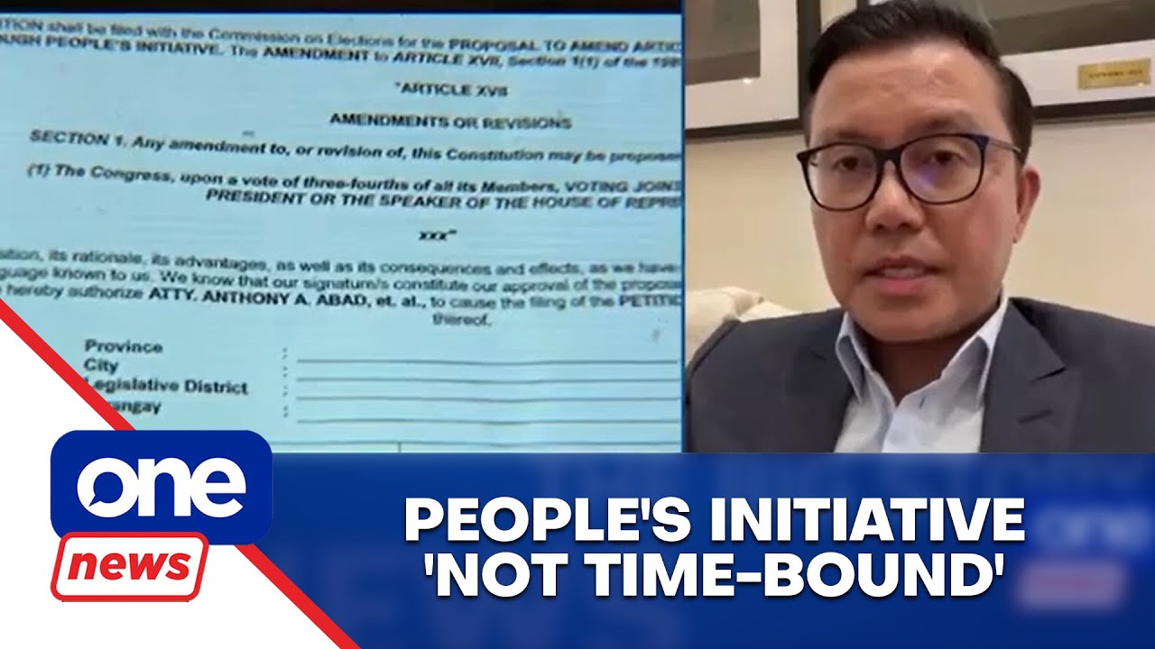 People's Initiative for Cha-cha not time-bound, says former lawmaker ...