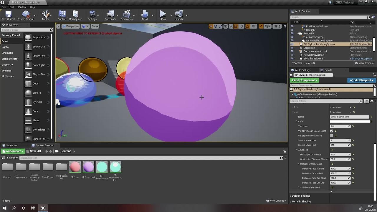 [UE4] Creating Outlines using Stylized Rendering System - YouTube