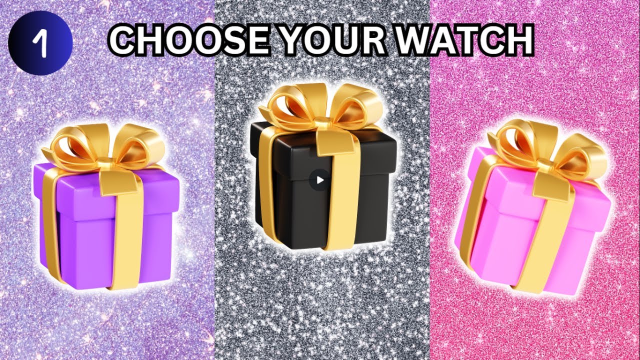 Choose Your Gift🎁 || 3 Gift Box Challenge | Pink, Black & Blue - YouTube