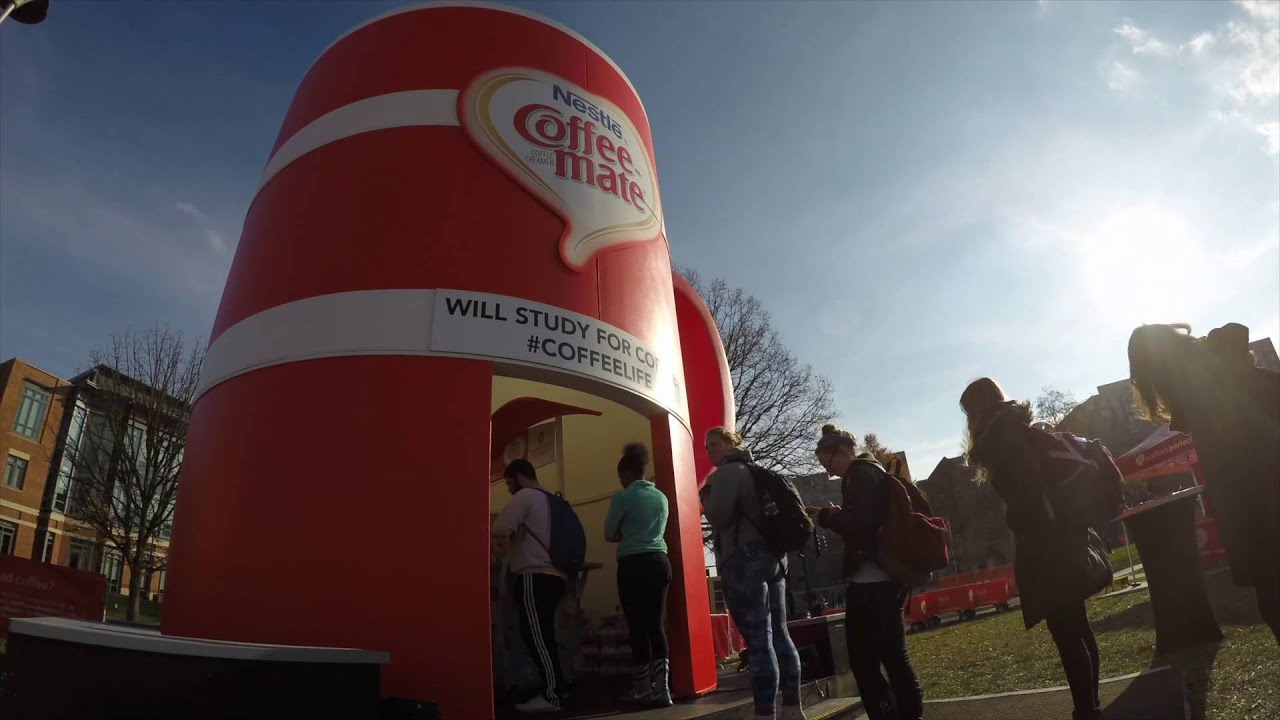 Building Coffee-mate's Sampling Booth at OSU - YouTube