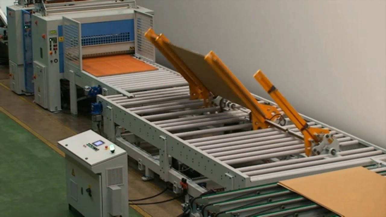 BARBERAN FLAT LAMINATION LINE - YouTube