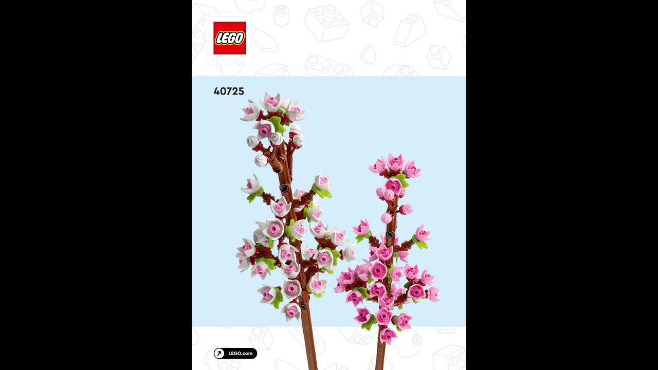 Lego 40725, cherry blossoms. Instruction - YouTube