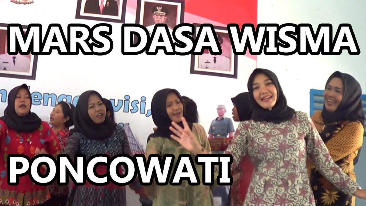 MARS DASAWISMA (TEKS) IBU PKK KAMPUNG PONCOWATI LAMPUNG TENGAH - YouTube