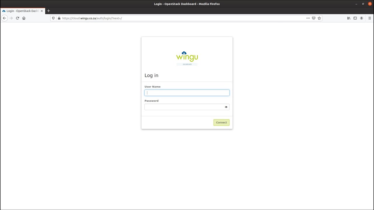 OpenStack Horizon system demonstration. Shows the datacenter and ...