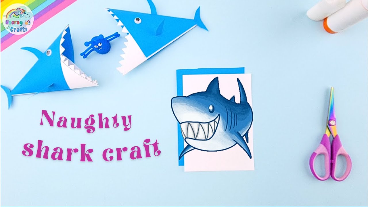 How to make a naughty shark craft (simple version) - YouTube