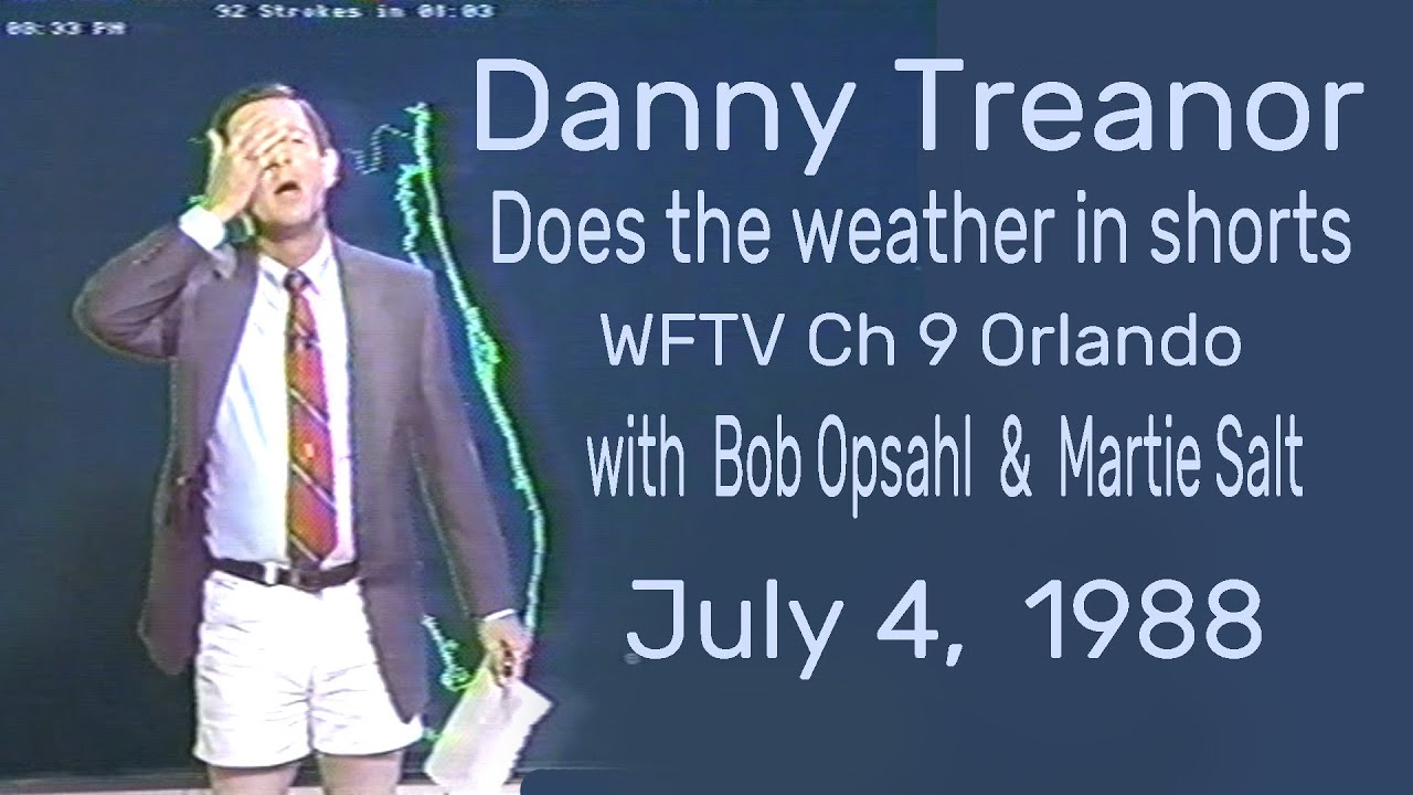Orlando Television, 1988, WFTV CH 9, Danny Treanor, Bob Opsahl & Martie ...