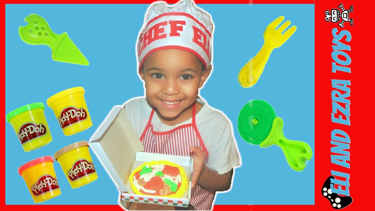Pretend play pizza delivery cook n' learn kitchen - YouTube