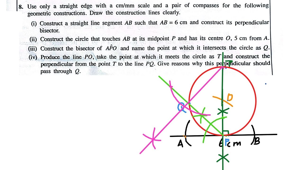REVISION🤗 Constructions | 2023/ 2024 Gce OL Maths Past paper ...