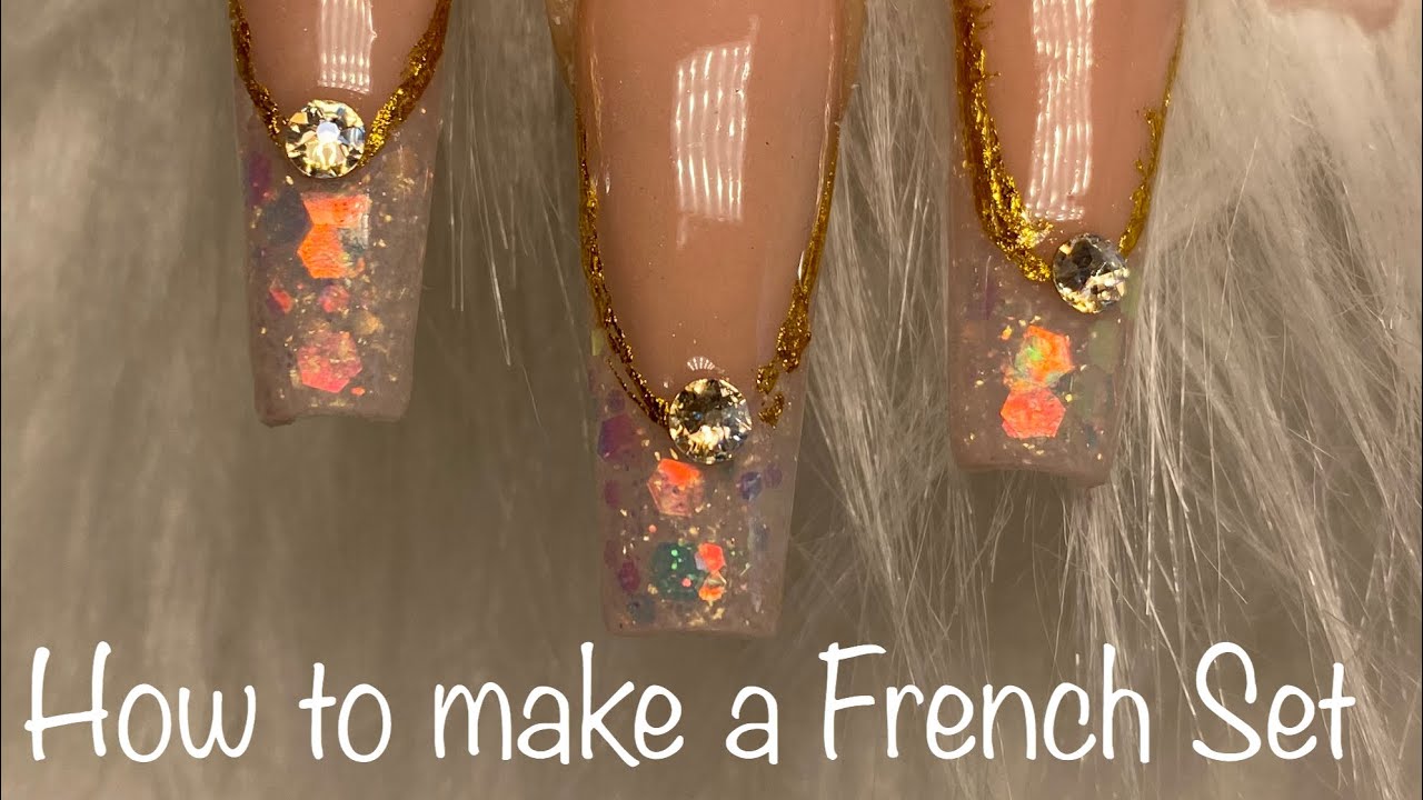 How to: French Tip Acrylics| Create Smile Line| Nail Tutorial - YouTube
