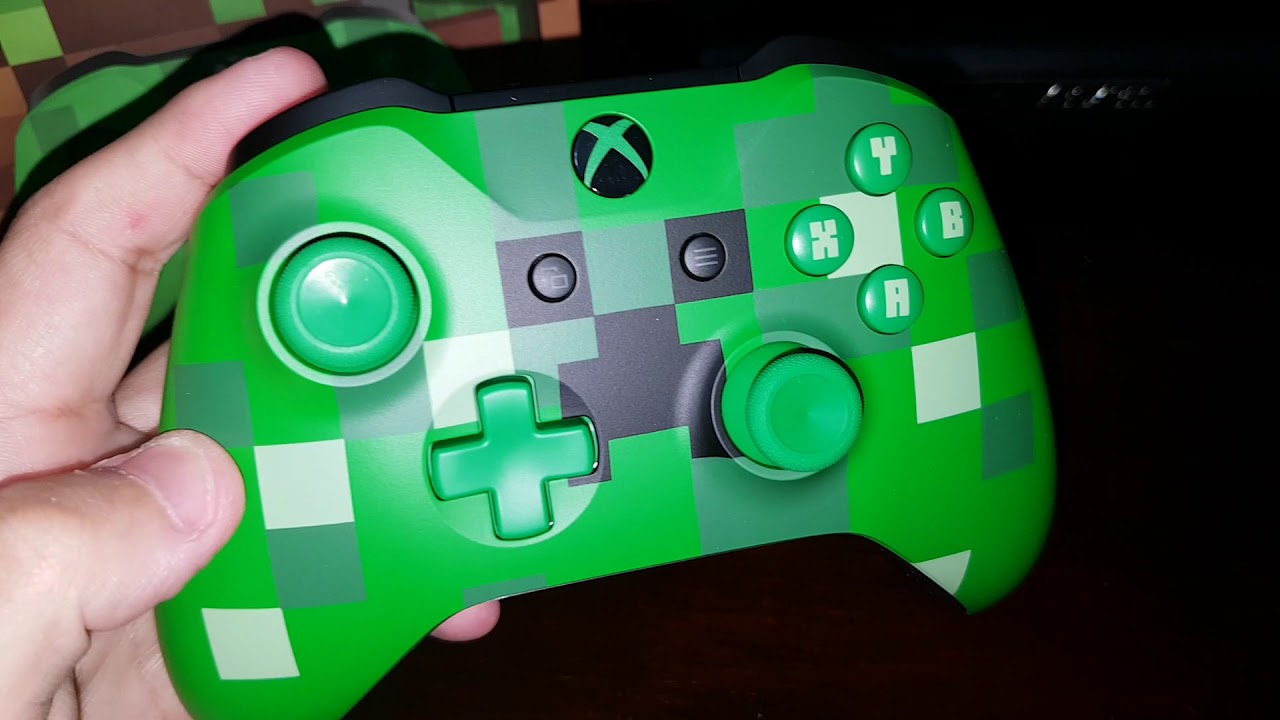 Unboxing do Controle de Xbox One edição especial Minecraft Creeper ...