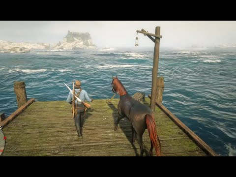 RDR2- How Arthur Rides His Horse to Guarma - YouTube