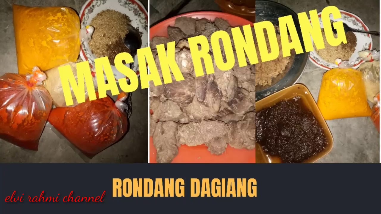MASAK RONDANG DAGIANG | RONDANG PODEH - YouTube