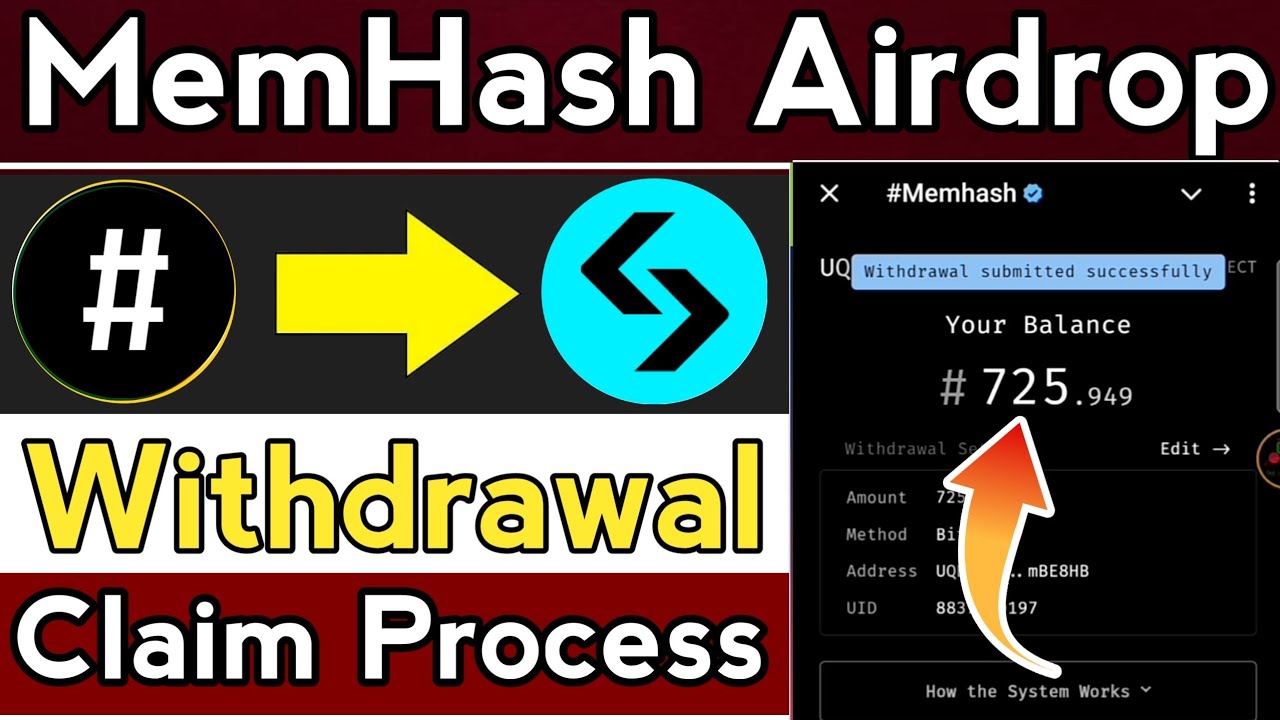 Memhash Airdrop Withdrawal Bitget || Memhash Airdrop Claim | Memhash Deposit Open | Memhash ...