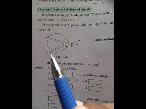 Theorem external division of chord - YouTube