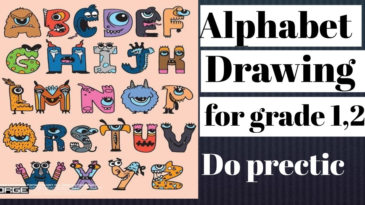 😊Alphabet drawing ( Fun with Alphabet)😃🤗 must watch parents and kids 🧒 ...