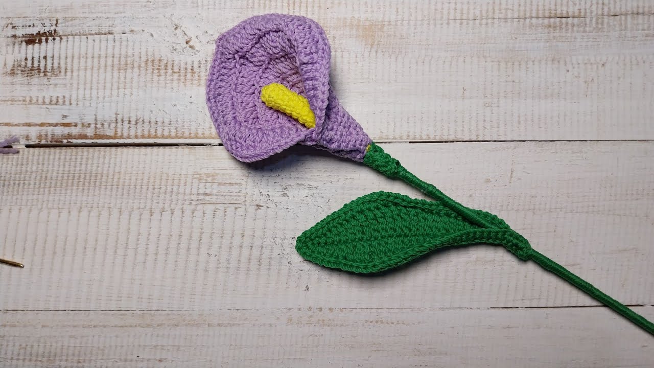 Mudah Sekali! Merajut Bunga Calla Lily | Calla Lily Crochet | How To ...