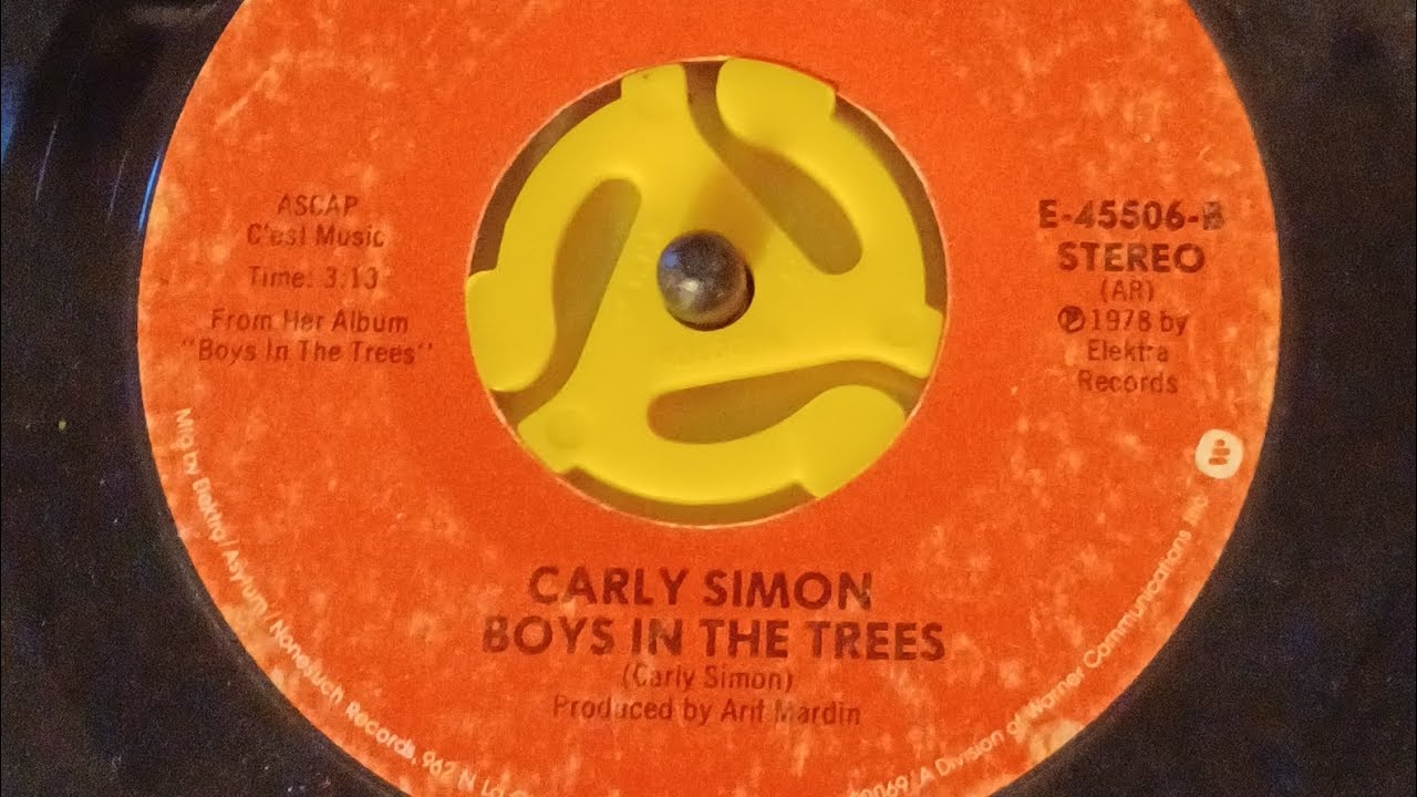 Carly Simon - Boys In The Trees - YouTube