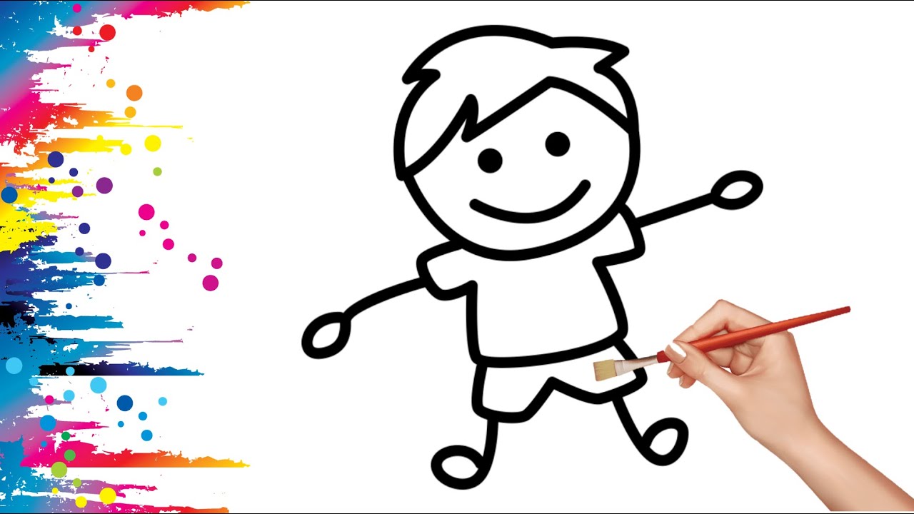 Easy to draw a boy 🙆‍♂️👴👨‍🦱 Art kids. Children's drawing - YouTube