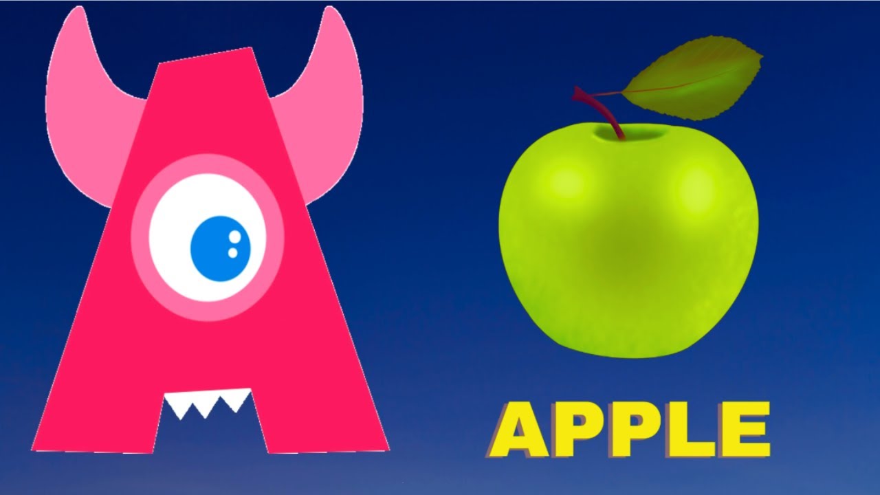 A is for Apple -ABC Alphabet phonics song nursery rhymes for kids - YouTube