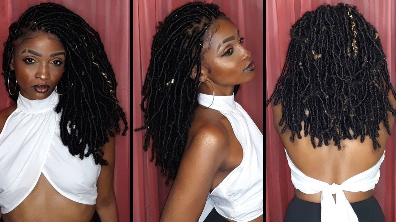 Distressed butterfly faux locs how-to tutorial preview - YouTube