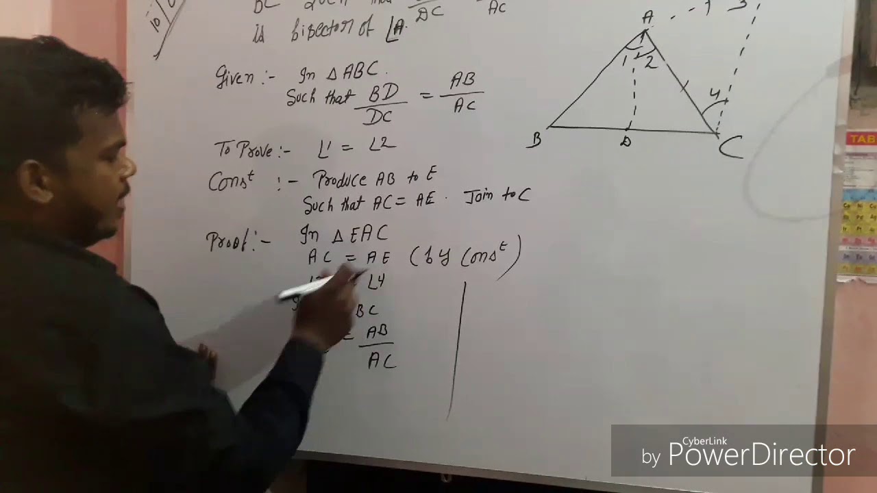 converse of angle bisector theorem.class10th - YouTube