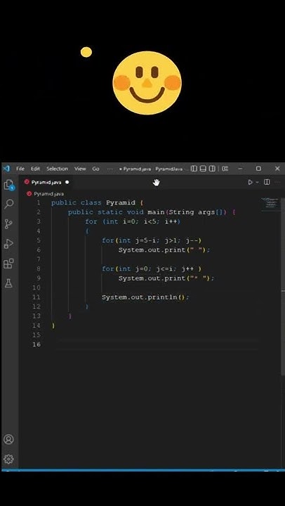 Pyramid Pattern Program in Java #java #coding #programming #shorts - YouTube