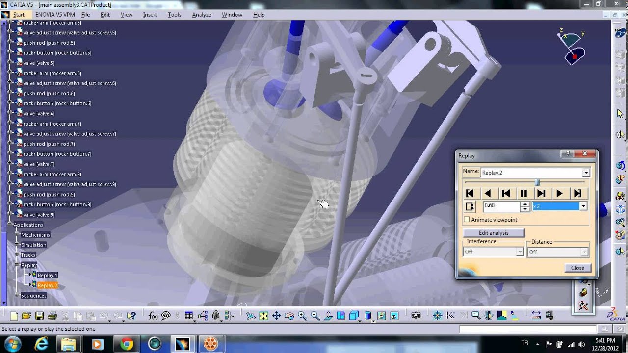 Catia V5 Radial Engine Kinematic - YouTube