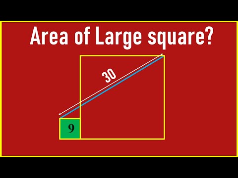 What is the area of Large square? || A hard geometric Riddle looks like ...